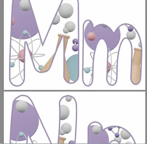 SCIENCE Themed Letters, Numbers & Bunting BULLETIN BOARD by TechLitTeach
