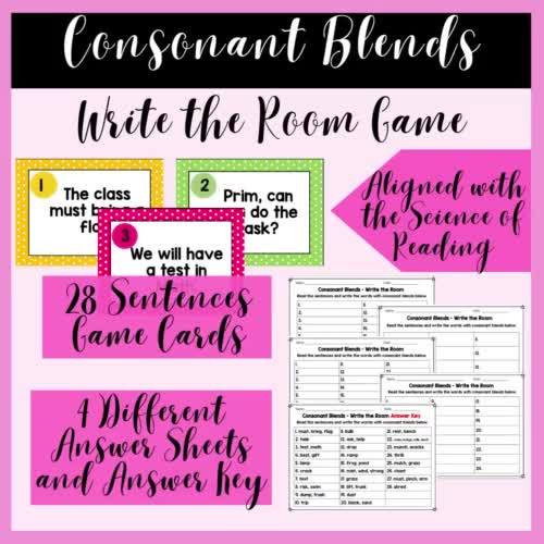 Consonant Blends Flashcards, Worksheets, and Games | Classroom Activities