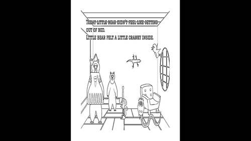 The Angry Little Bear 8.5" x 11" Full Page Coloring Book-Anger ...