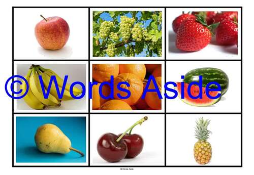Arabic Vocabulary Photo Picture Flash Cards Preschool Autism SpEd Fruits
