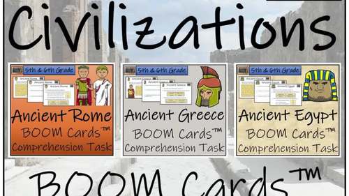 Ancient Civilizations BOOM Cards™ Comprehension Activity Bundle 5th ...