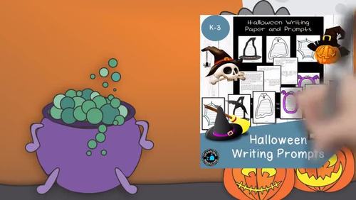 Halloween Writing-prompts and themed paper by Oceanview Resources