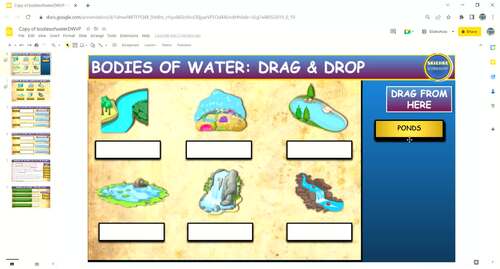 Bodies Of Water: Water Cycle: Drag & Drop Powerpoint Worksheet | TPT