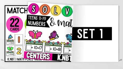 Kindergarten | Teen Numbers 11–19 | Missing Parts Matching Cards ...