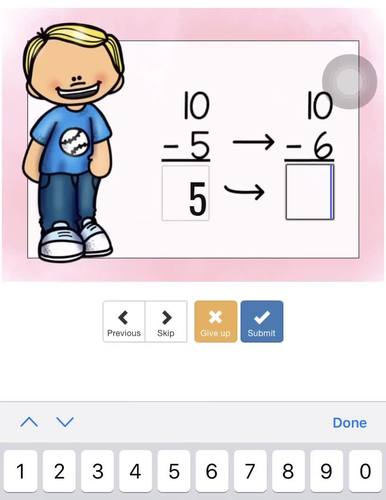 Subtraction Doubles Facts - Boom Cards by Teaching with Kaylee B