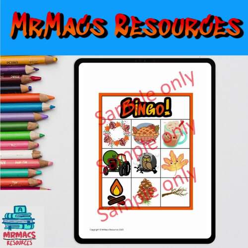 Autumn Bingo Game | Fall Bingo Picture Cards | 1st & 2nd Grade ...