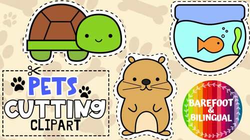 Pet Cutting Practice Clipart | Images for Scissor Skills & Fine Motor ...