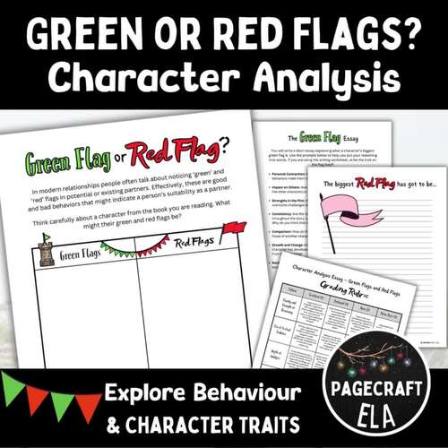 Green Flags and Red Flags Character Analysis Activity and Essay | TPT