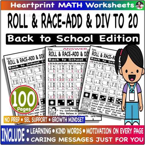 Roll and Race Math Dice Games | Addition & Division to 20 Go Happy ...