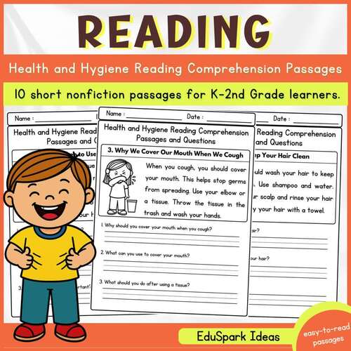 K-2nd Grade | Health and Hygiene Reading Comprehension Passages and ...