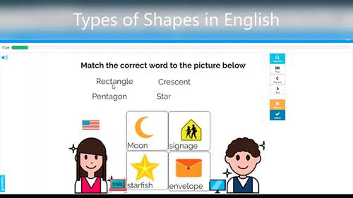 SHAPES English Distance Learning | SHAPES English BOOM Card Shapes