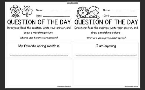 Spring Writing Prompt Journals - TK, UTK, PreK, Kindergarten, First Grade