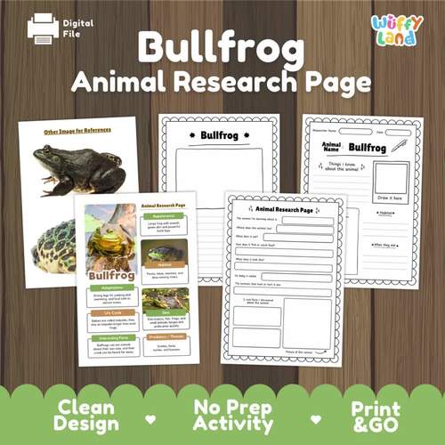 Bullfrog Research Project | Amphibian Science Activity | Frog Life Cycle