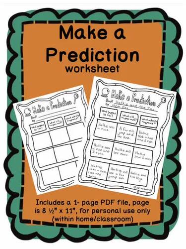 Make a Prediction by The Open Book for Kids | TPT