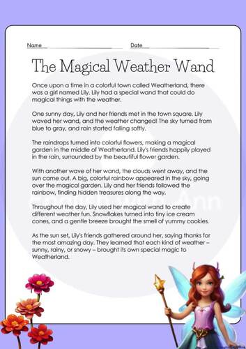 Reading Comprehension - Weather - Printable Digital Resource | TPT