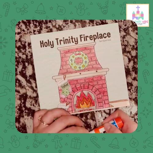 Christmas Holy Trinity Fireplace Stocking Craft | Winter Christian Activity
