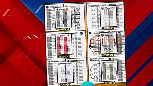 Editable Basketball Schedule CANVA Template | 6 Designs, 2 Variations ...