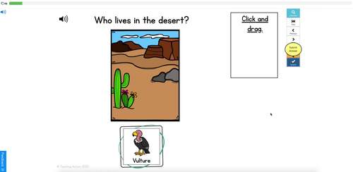Errorless Learning Animal Habitats Matching Boom Cards by Teaching Autism