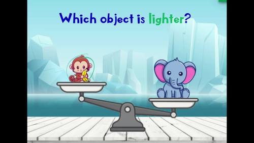 Measurement: Lighter Objects - Winter Math Boom Cards™ for Comparing ...