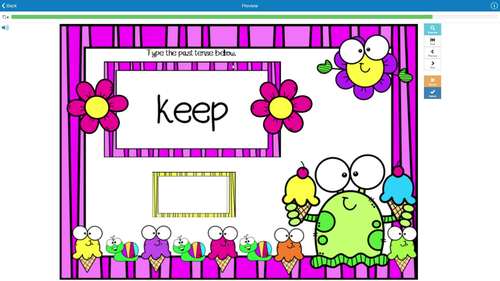 Spring Snails Past Irregular Verbs Grammar Boom Cards by The British Kitty