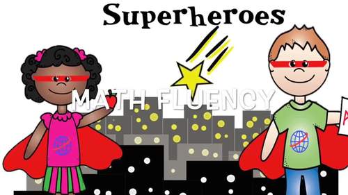 Addition/Subtraction Fluency Bundle Super Kids Theme by Hunt 4 Treasure