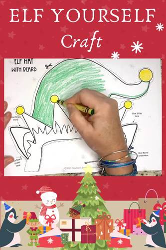 Elf Yourself Craft | Headband Craft with Writing | TPT