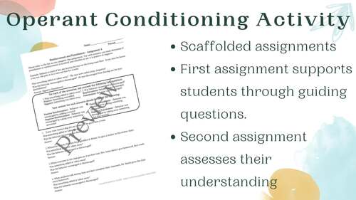 Psychology Operant Conditioning Assignments - AP ® Psychology Learning ...