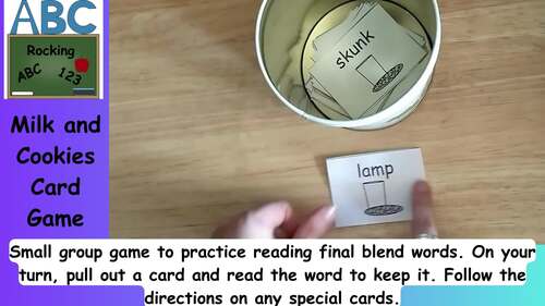final blend (cvcc) Small Group Phonics Card Game: words and phrases