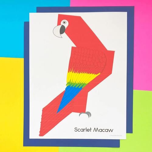 Rainforest Animal Printable Tangrams Congruent 2D Shapes Math Center ...