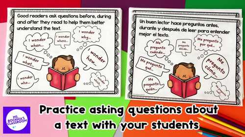 Asking Questions | Question Words | Posters and Graphic Organizers Spanish