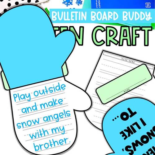 Mitten Craft | Bulletin Board Buddies by The Kinderhearted Classroom