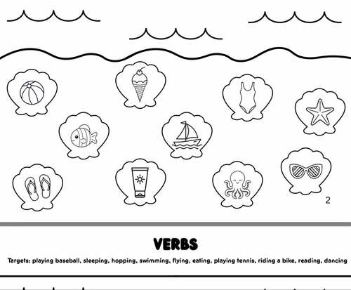 Beach Speech & Language Craft- NO PREP Summer/Beach Speech Therapy Craft