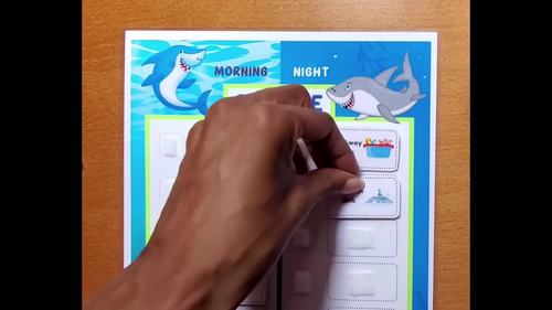 Daily Schedule Kids, Shark, Chore Cards, Printable Daily Routine ...