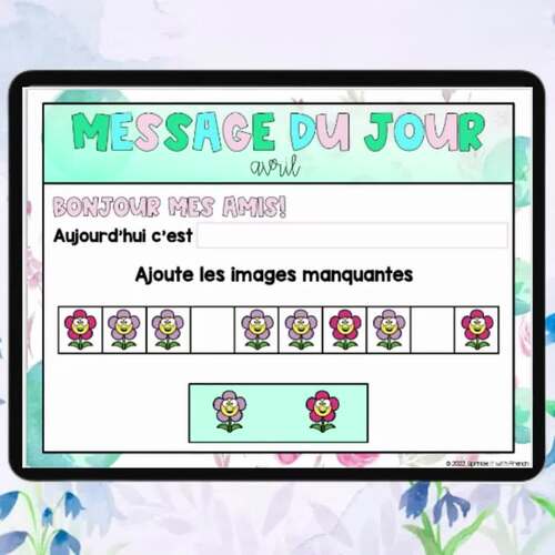 Message du Jour avril | French Message of the Day April | TPT