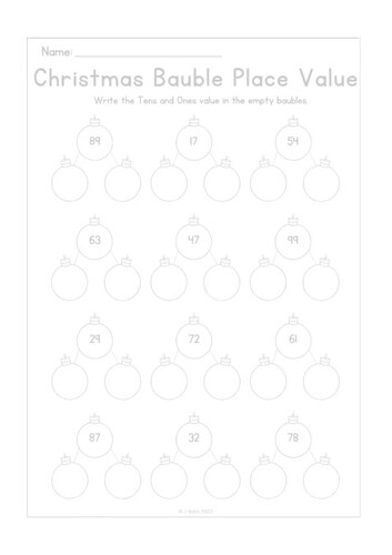 Christmas Math Worksheets: Place Value Activities for Holiday Fun