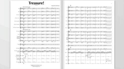 Easy Beginner Band Music - Grade .5 Piece - Treasure! by Josh Brennan Music