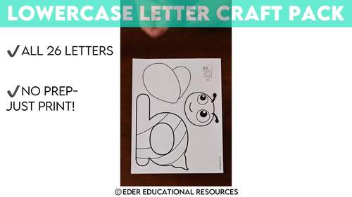 Lowercase Letter Crafts | Alphabet Crafts for Kindergarten | Letter Sounds