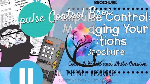 IMPULSE CONTROL Counseling Brochure for Kids - SEL School Counselor ...