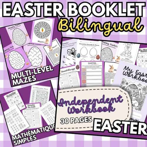 Easter & Pâques Bilingual Activity Pack | Independent Worksheets & Fun ...