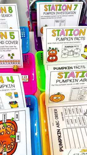 Pumpkin Activities 1st Grade Theme Day Stations Centers Writing & Crafts