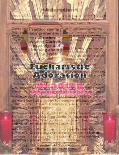 Eucharistic Adoration Reading Comprehension: Benediction, Exposition ...