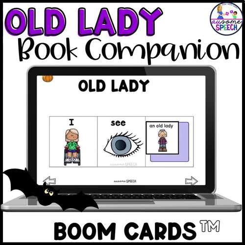 Boom Cards: Book Companion "There Was an Old Lady Who Swallowed a Bat"