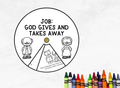 Job Bible Story Spinning Wheel Craft - Sunday School & Homeschool