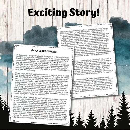 High School Mystery for Comprehension, Suspense, Foreshadowing, & Imagery