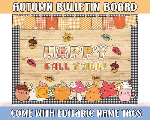 Fall Bulletin Board Kit | Back to School Classroom Decor | September ...