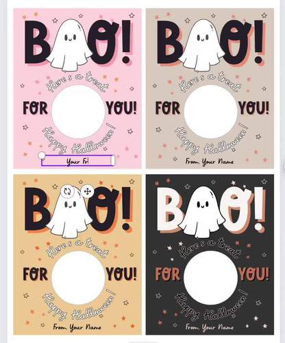 Halloween Play-Doh Card | BOO! Halloween Gift Tag | Canva Template ...