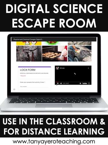 Science Digital Escape Room Physical and Chemical Changes | TPT