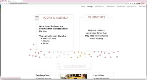 Canva Classroom Website Template - Boho Rainbow | TPT