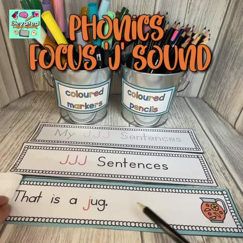 Kindergarten literacy centers and morning work phonics focus ‘j’ sound