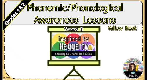 Phonological and Phonemic Awareness Heggerty Weeks 5-8 Yellow Book Bundle